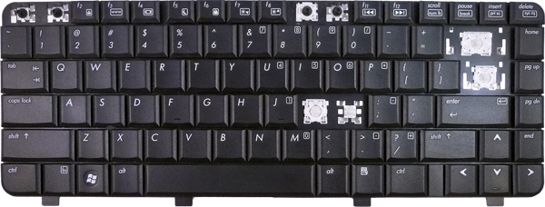 HP PAVILION DV6000 (Black) Laptop Keyboard Replacement | LaptopKeyboard.com