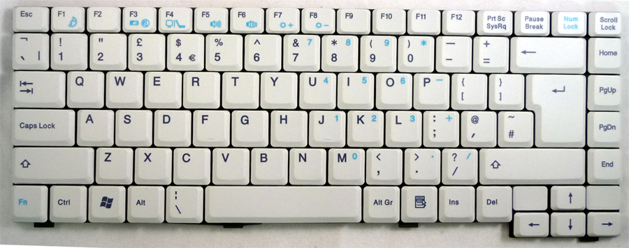 Advent Advent Series 7027 (White) Laptop Keyboard Replacement ...