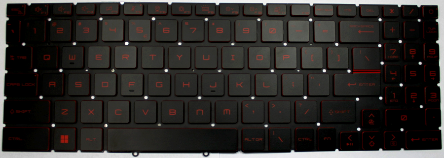 MSI Katana GF76 11UE (Red Backlit) Laptop Keyboard Replacement ...