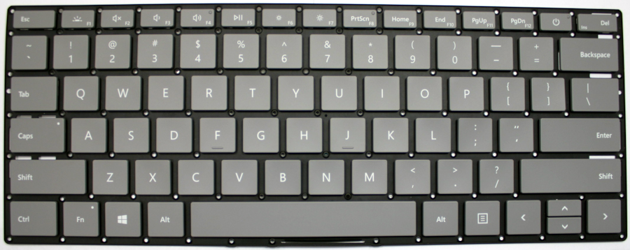 Microsoft Surface Laptop 3 1872 (Gray) Laptop Keyboard Replacement ...
