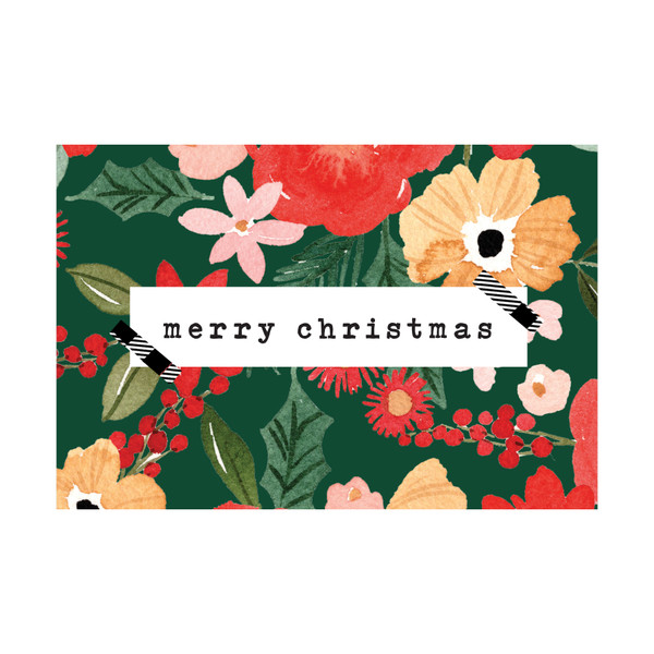 Merry Christmas Floral Wreath Print And Cut File Snap Click Supply Co
