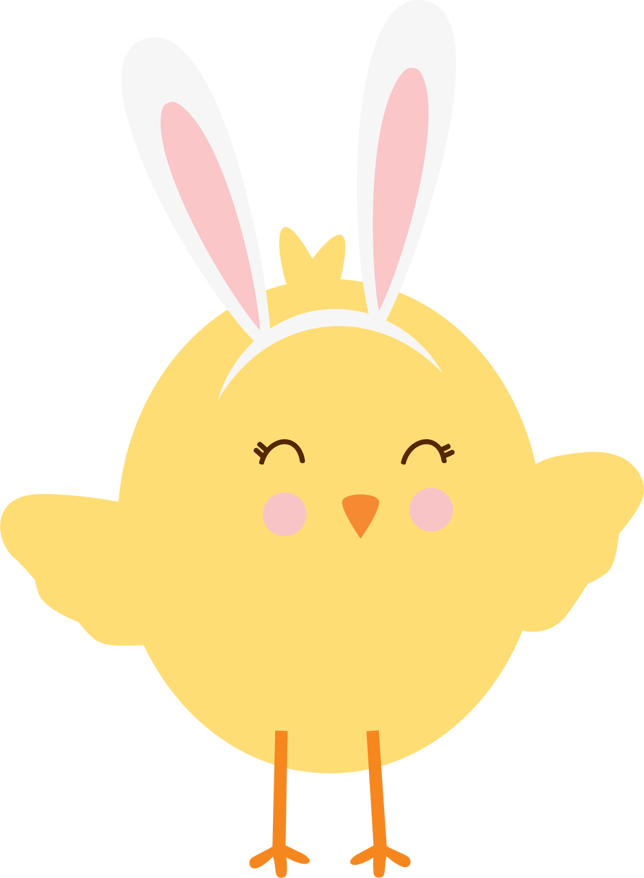 Chick With Bunny Ears Svg Cut File Snap Click Supply Co