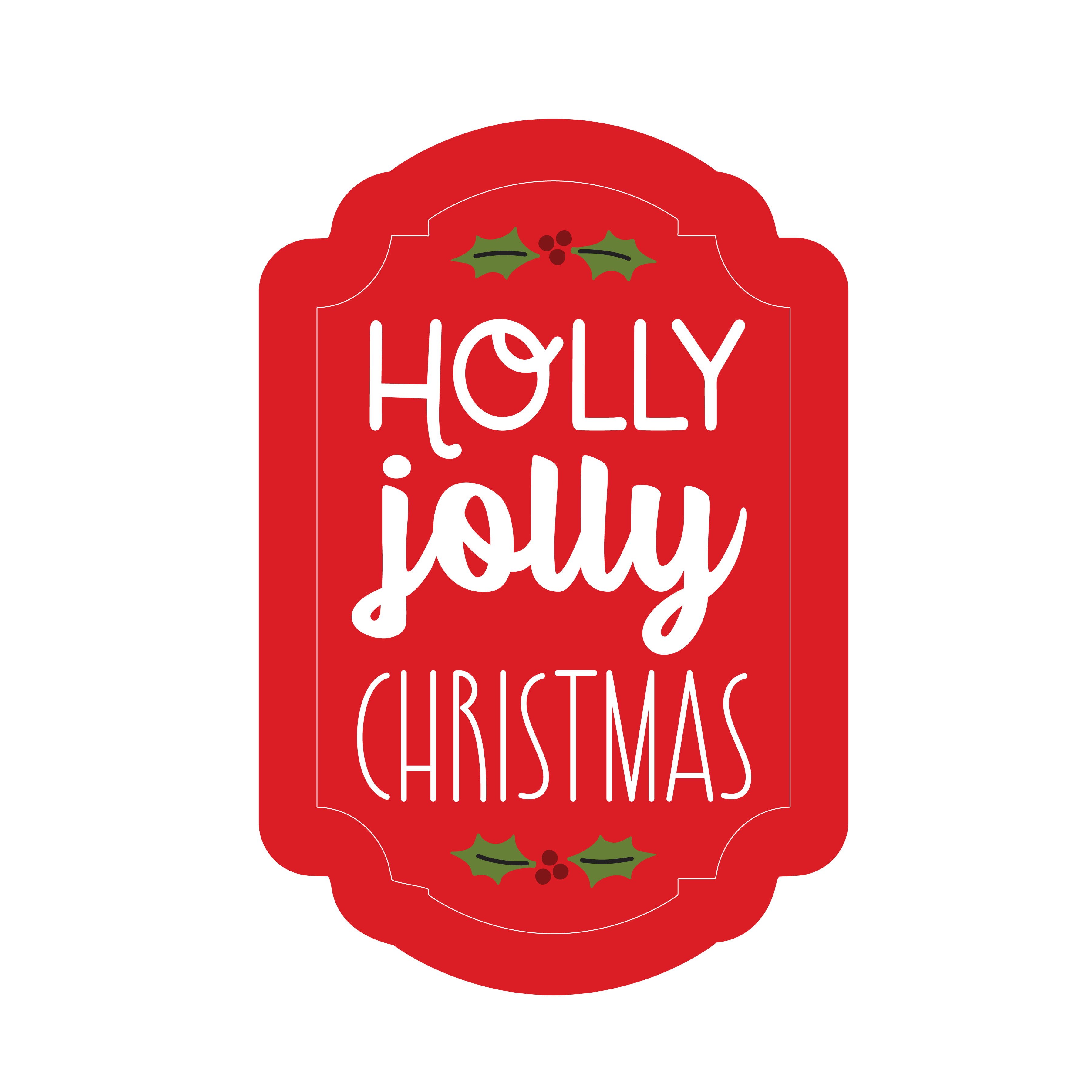 Holly Jolly Christmas SVG Cut File - Snap Click Supply Co. Holly Jolly Christmas SVG Cut File - Snap Click Supply Co.