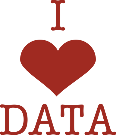 I Heart Data SVG Cut File - Snap Click Supply Co.