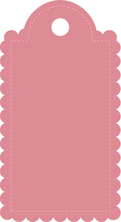 Stitched Scallop Tag SVG Cut File - Snap Click Supply Co.