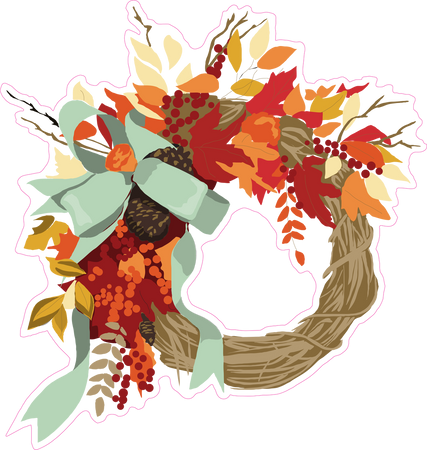 Fall Wreath Print & Cut File - Snap Click Supply Co.