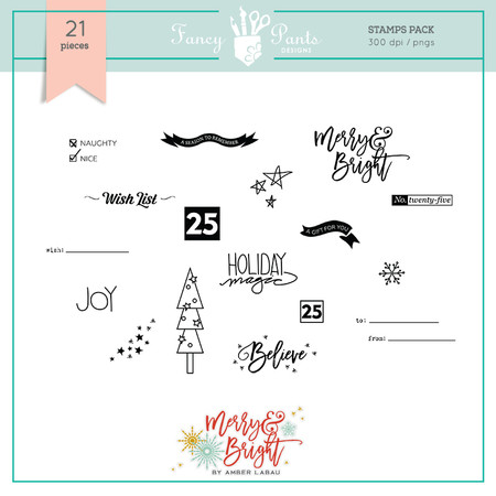Merry and Bright Stamps - Snap Click Supply Co.