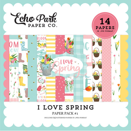 I Love Spring Paper Pack #1 - Snap Click Supply Co.