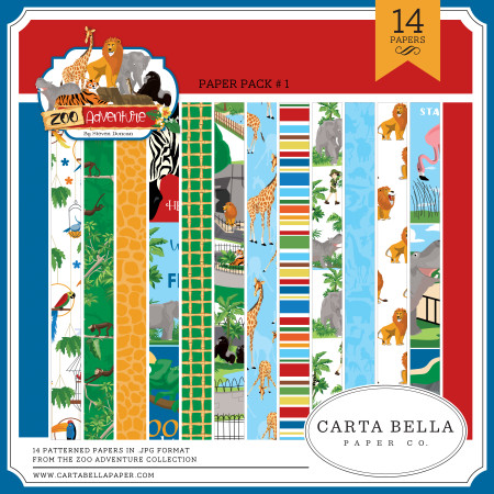 Zoo Adventure Paper Pack #1 - Snap Click Supply Co.