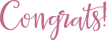 Flora No. 3 - Pink Congrats SVG Cut File - Snap Click Supply Co.