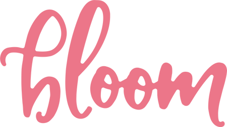 Pink Bloom Word SVG Cut File - Snap Click Supply Co.