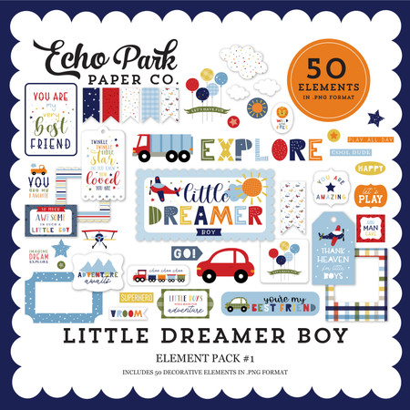 Little Dreamer Boy Element Pack #1 - Snap Click Supply Co.