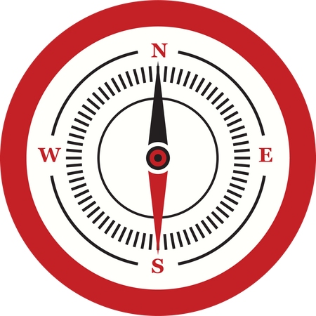 Red Compass SVG Cut File - Snap Click Supply Co.