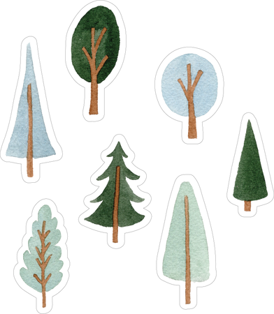 Tree Set Print and Cut File - Snap Click Supply Co.