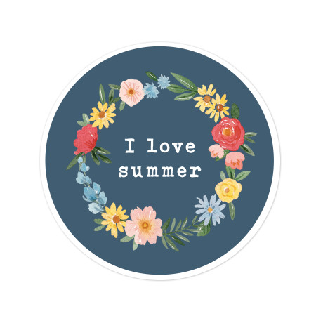 Summer Circle Print And Cut File - Snap Click Supply Co.