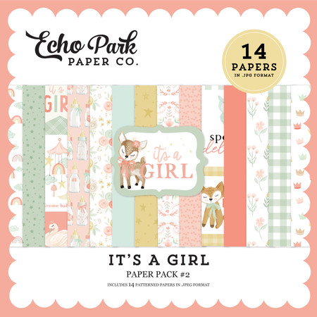 It's A Girl Paper Pack #2 - Snap Click Supply Co.