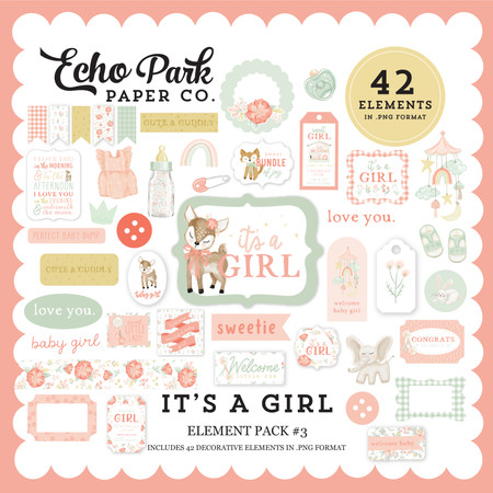 It's A Girl Element Pack #3 - Snap Click Supply Co.