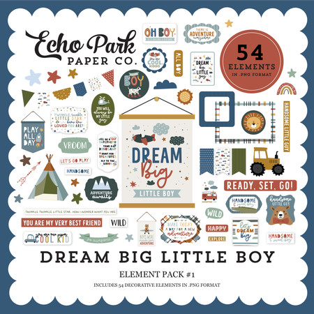 Dream Big Little Boy Element Pack #1 - Snap Click Supply Co.