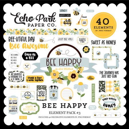 Bee Happy Element Pack #3 - Snap Click Supply Co.