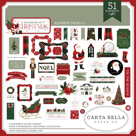 A Wonderful Christmas Element Pack # 2 - Snap Click Supply Co.