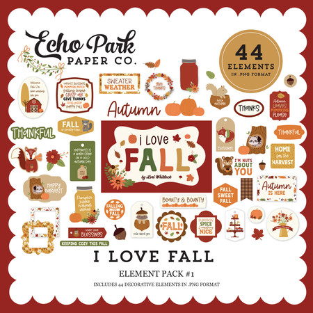 I Love Fall Element Pack #1 - Snap Click Supply Co.