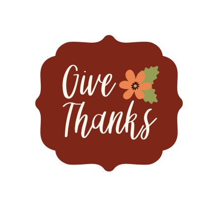 Give Thanks Tag SVG Cut File - Snap Click Supply Co.