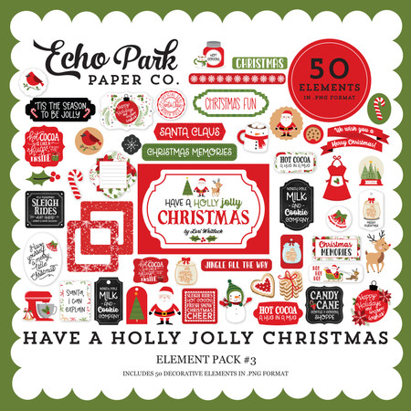 Have A Holly Jolly Christmas Element Pack #3 - Snap Click Supply Co.