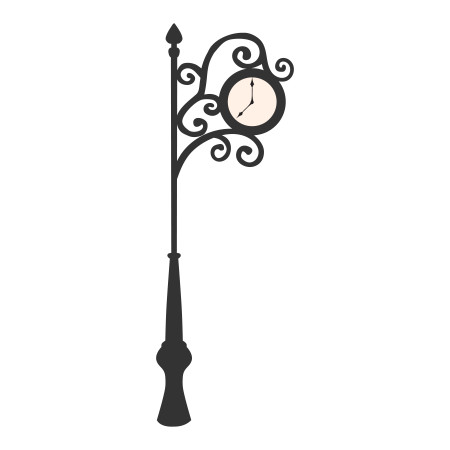 Clock Post SVG Cut File - Snap Click Supply Co.