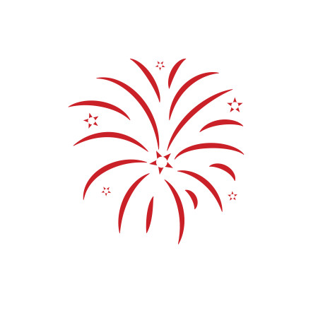 Red Firework SVG Cut File - Snap Click Supply Co.