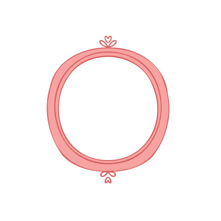Pink Frame SVG Cut File - Snap Click Supply Co.