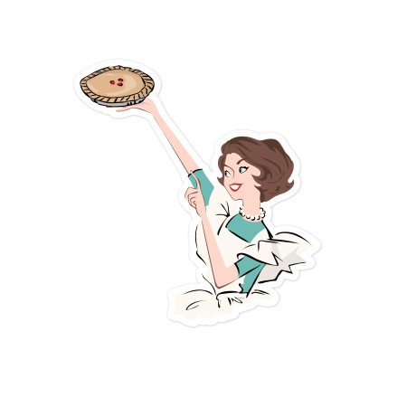 Woman with Pie Print & Cut File - Snap Click Supply Co.