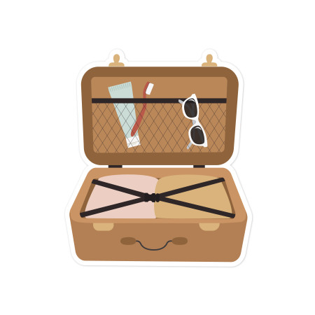 Packed Suitcase Print and Cut Cut File - Snap Click Supply Co.