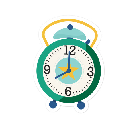 Green Clock SVG Print and Cut File - Snap Click Supply Co.
