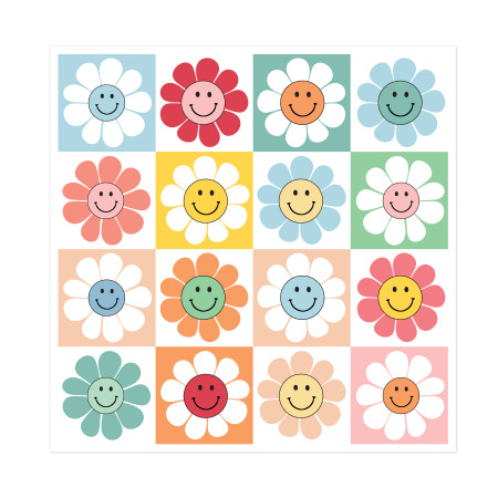Flower Checkerboard Print and Cut File - Snap Click Supply Co.