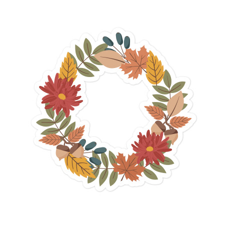 Fall Wreath Print and Cut File - Snap Click Supply Co.