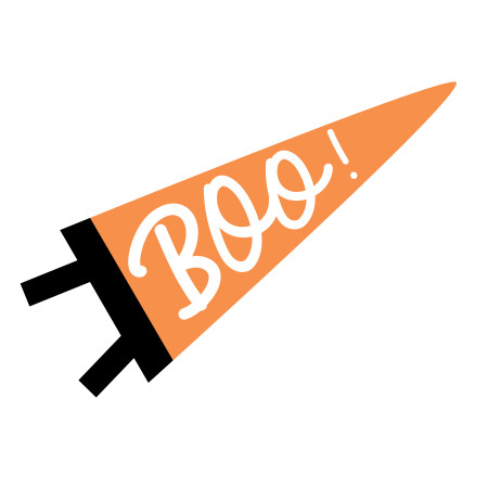 BOO! flag SVG Cut File - Snap Click Supply Co.