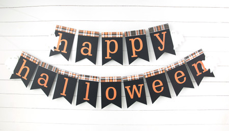 Happy Halloween Ghost Banner 3D Cut File - Snap Click Supply Co.