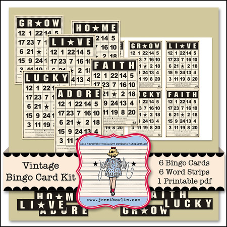 Vintage Bingo Card Kit - Snap Click Supply Co.