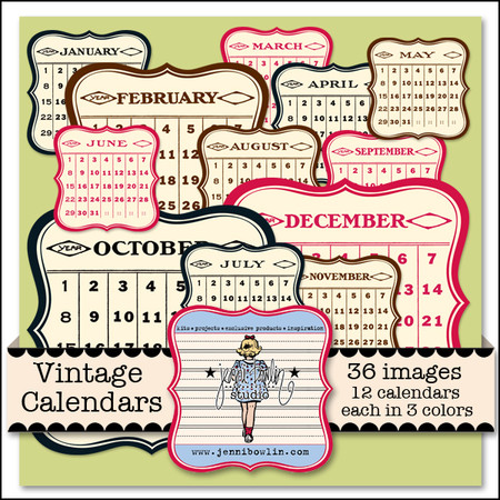 Vintage Calendars - Snap Click Supply Co.