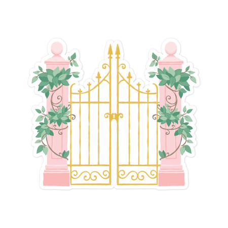 Secret Garden Gate Print and Cut File - Snap Click Supply Co.