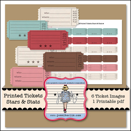 Printed Tickets Stars & Stats - Snap Click Supply Co.