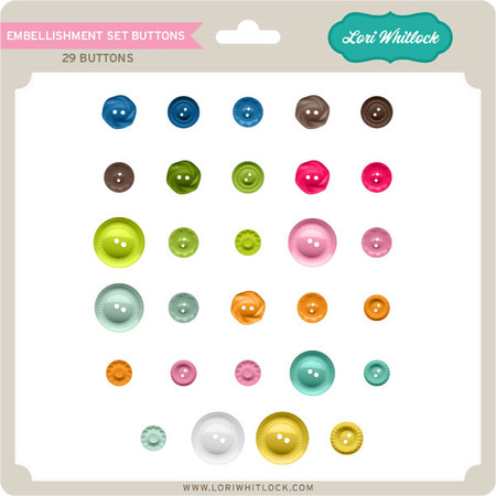 Basic Life Embellishment Set Buttons - Snap Click Supply Co.