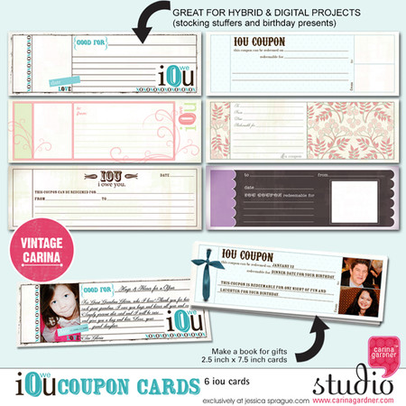 IOU COUPON CARDS - Snap Click Supply Co.