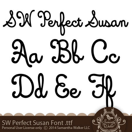 Perfect Susan Font - Snap Click Supply Co.