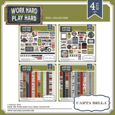 Work Hard Play Hard Full Collection - Snap Click Supply Co.