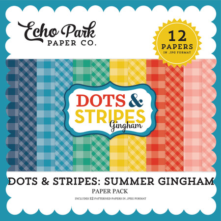 Dots & Stripes: Summer Gingham Paper Pack - Snap Click Supply Co.