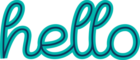 Hello #2 SVG Cut File - Snap Click Supply Co.