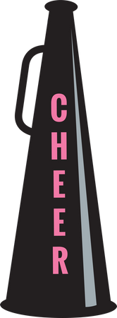 Cheer Cone SVG Cut File - Snap Click Supply Co.