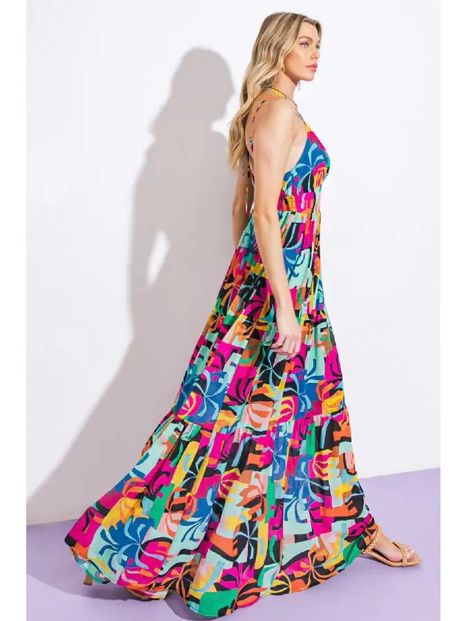 ABSTRACT MAXI DRESS