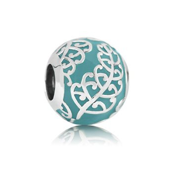Koru fern enamel and sterling silver charm from Evolve New Zealand charms